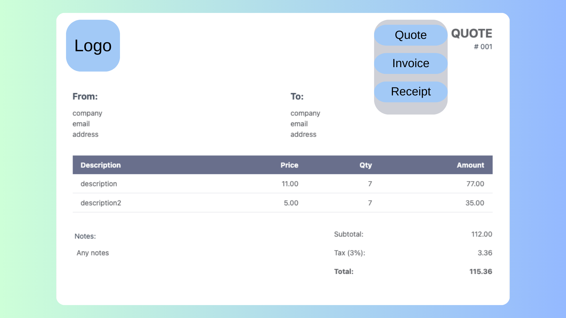 Imgkits | เครื่องมือสร้างใบแจ้งหนี้ออนไลน์ - ฟรีและมืออาชีพ